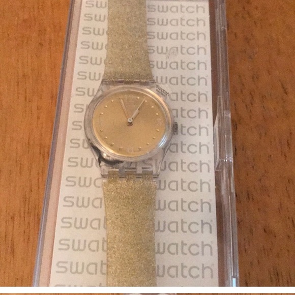 Swatch | Accessories | Swatch Gold Glitter Watch | Poshmark